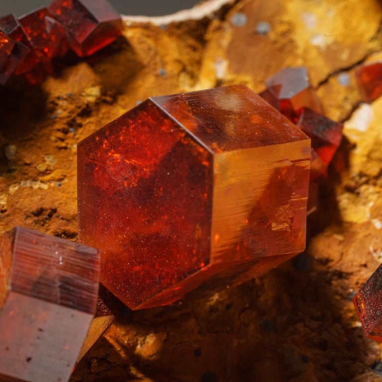 Natural Vanadinite Crystal Cluster on Matrix from Mibladen, Khénifra ...