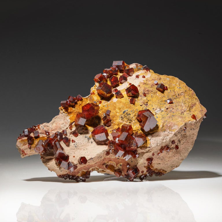 Natural Vanadinite Crystal Cluster on Matrix from Mibladen, Khénifra, Morocco For Sale at 1stDibs