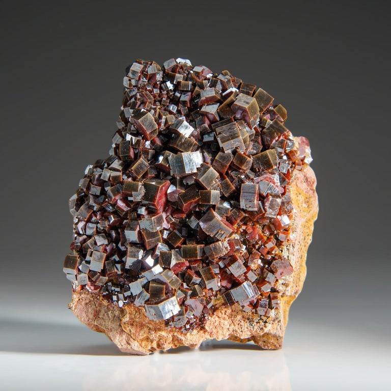 Natural Vanadinite Crystal Cluster On Matrix From Morocco For Sale At