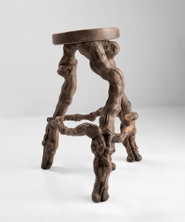 Natural Vine Wood Stools at 1stDibs | natural wood stools