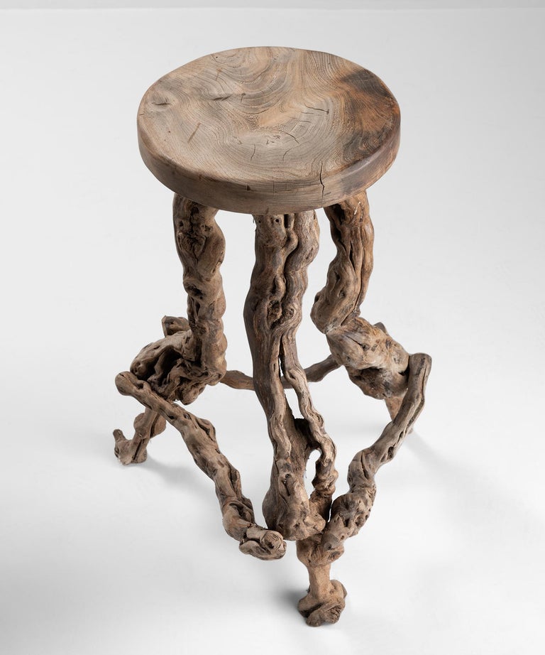 Natural Vine Wood Stools at 1stDibs | natural wood stools