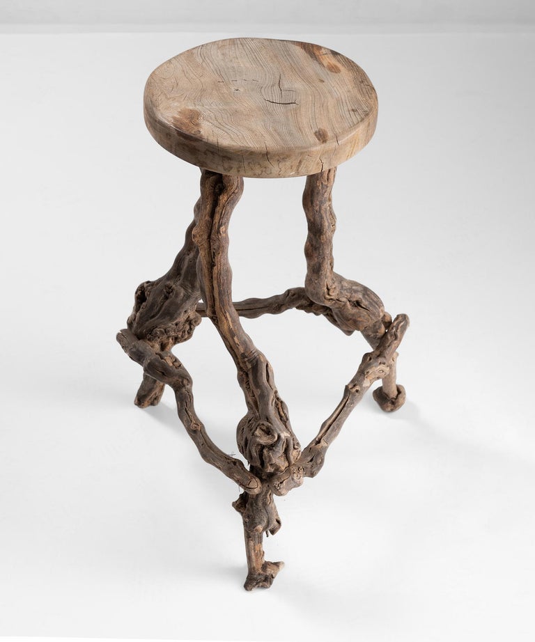 Natural Vine Wood Stools at 1stDibs | natural wood stools