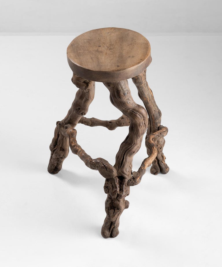 Natural Vine Wood Stools at 1stDibs | natural wood stools
