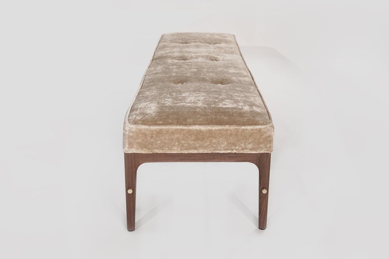Natural Walnut Linear Bench by Stamford Modern For Sale at 1stDibs