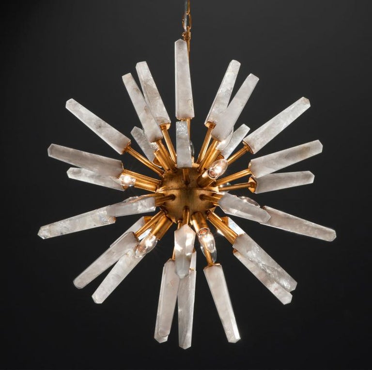 Natural White Quartz Sputnik, Iconic Pendant Lamp at 1stDibs