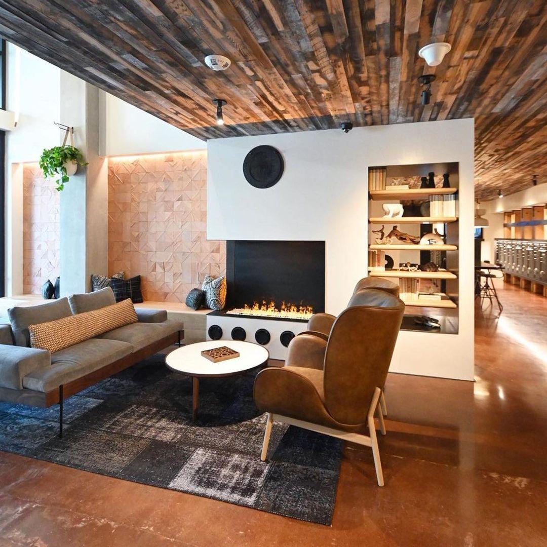 Natural/white wash upcycled leather collage mural randomly composed ...