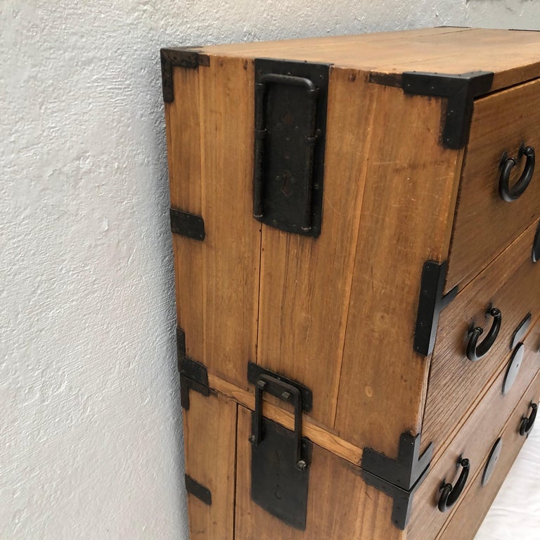 Natural Wood Japanese Tansu Chest at 1stDibs