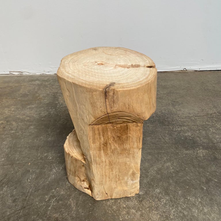 Natural Wood Stump Side Table at 1stDibs