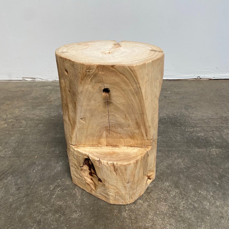 Natural Wood Stump Side Table at 1stDibs