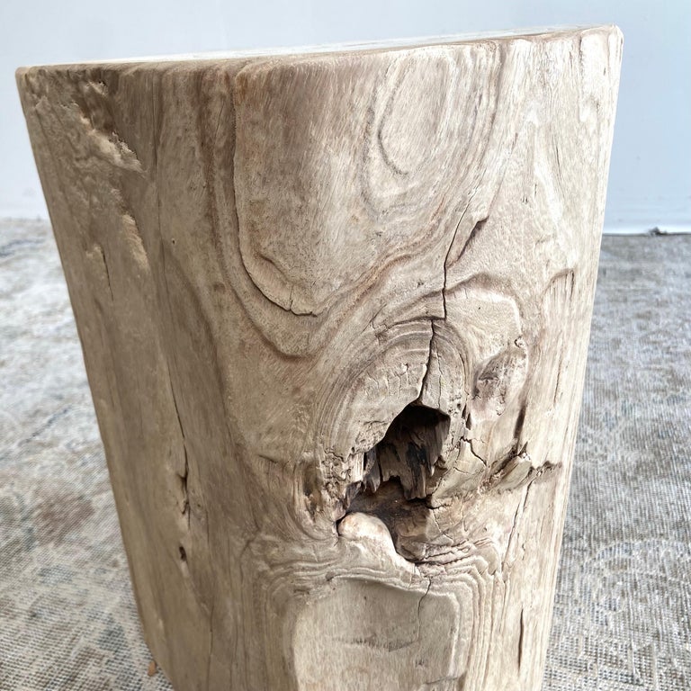 Natural Wood Stump Side Table or Stool For Sale at 1stDibs