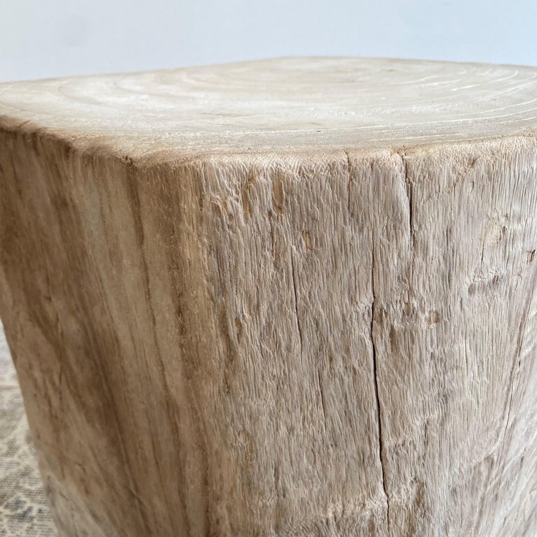 Natural Wood Stump Side Table or Stool For Sale at 1stDibs
