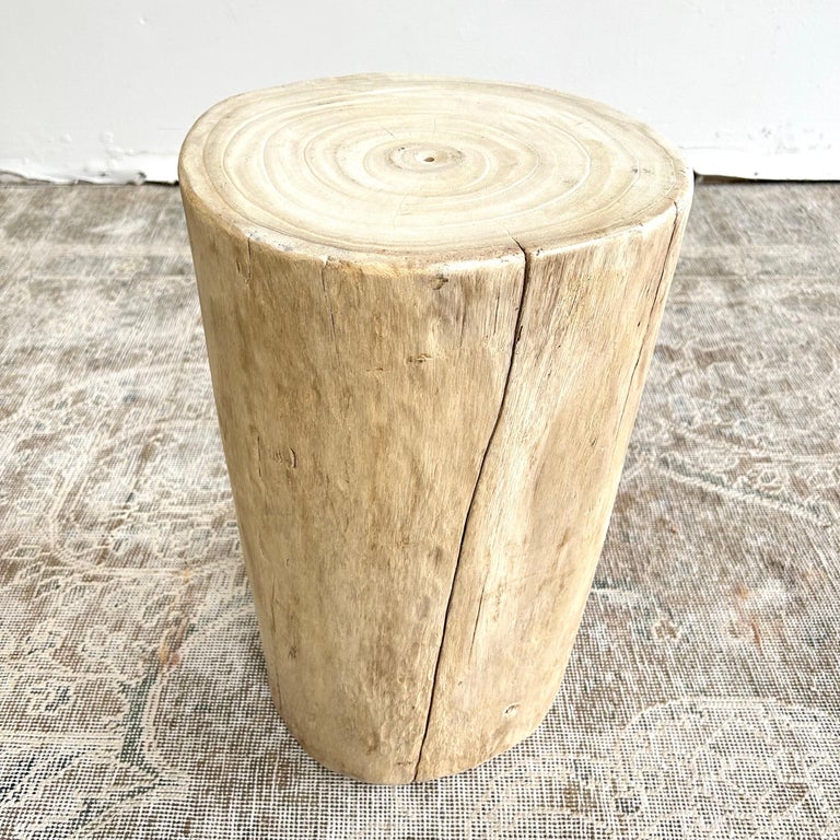 Natural Wood Stump Side Table or Stool For Sale at 1stDibs