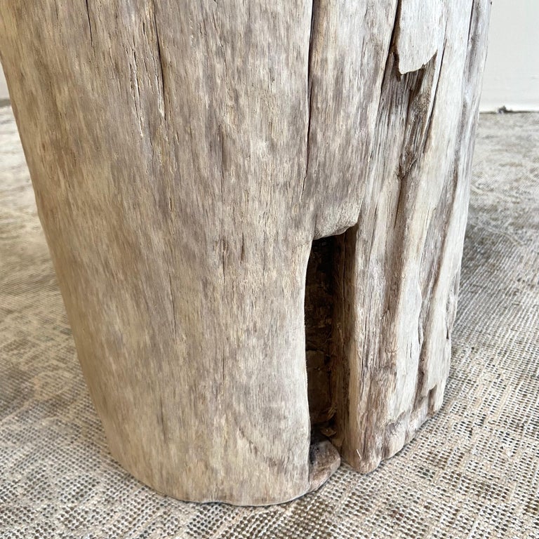 Natural Wood Stump Side Table or Stool For Sale at 1stDibs