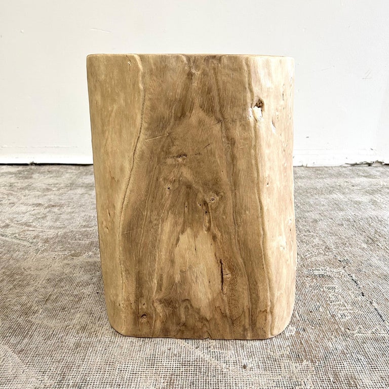 Natural Wood Stump Side Table or Stool For Sale at 1stDibs