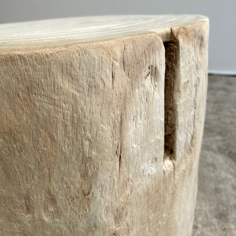 Natural Wood Stump Side Table or Stool For Sale at 1stDibs