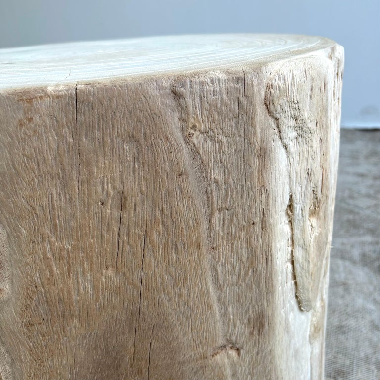Natural Wood Stump Side Table or Stool For Sale at 1stDibs