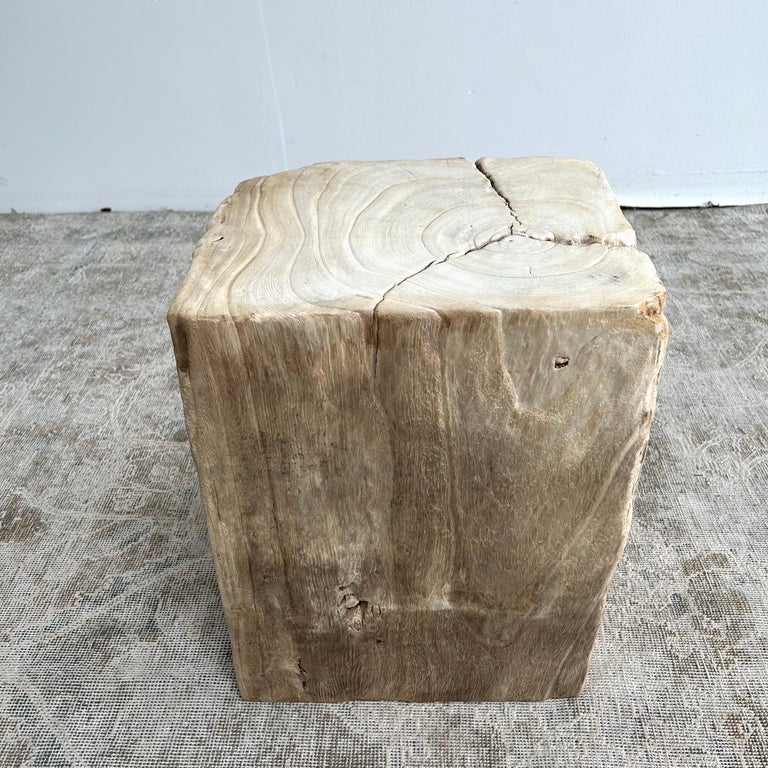Natural Wood Stump Side Table or Stool For Sale at 1stDibs