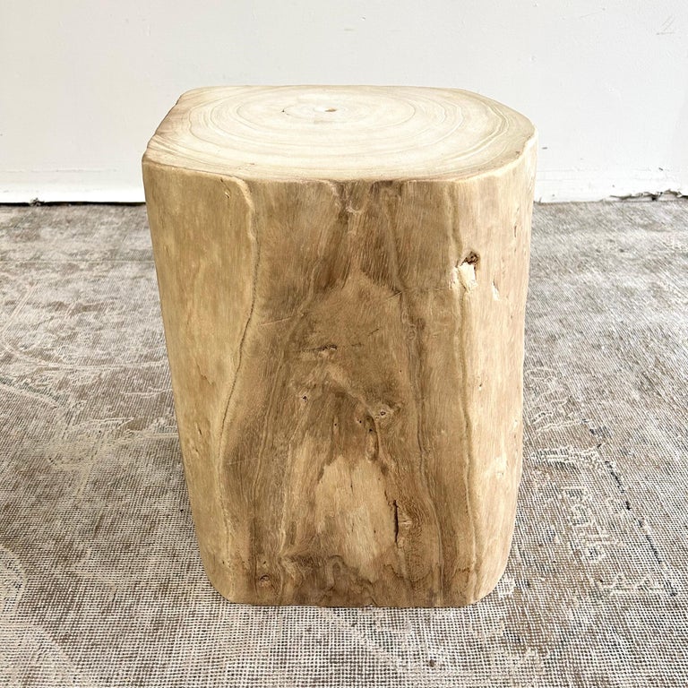 Natural Wood Stump Side Table or Stool For Sale at 1stDibs