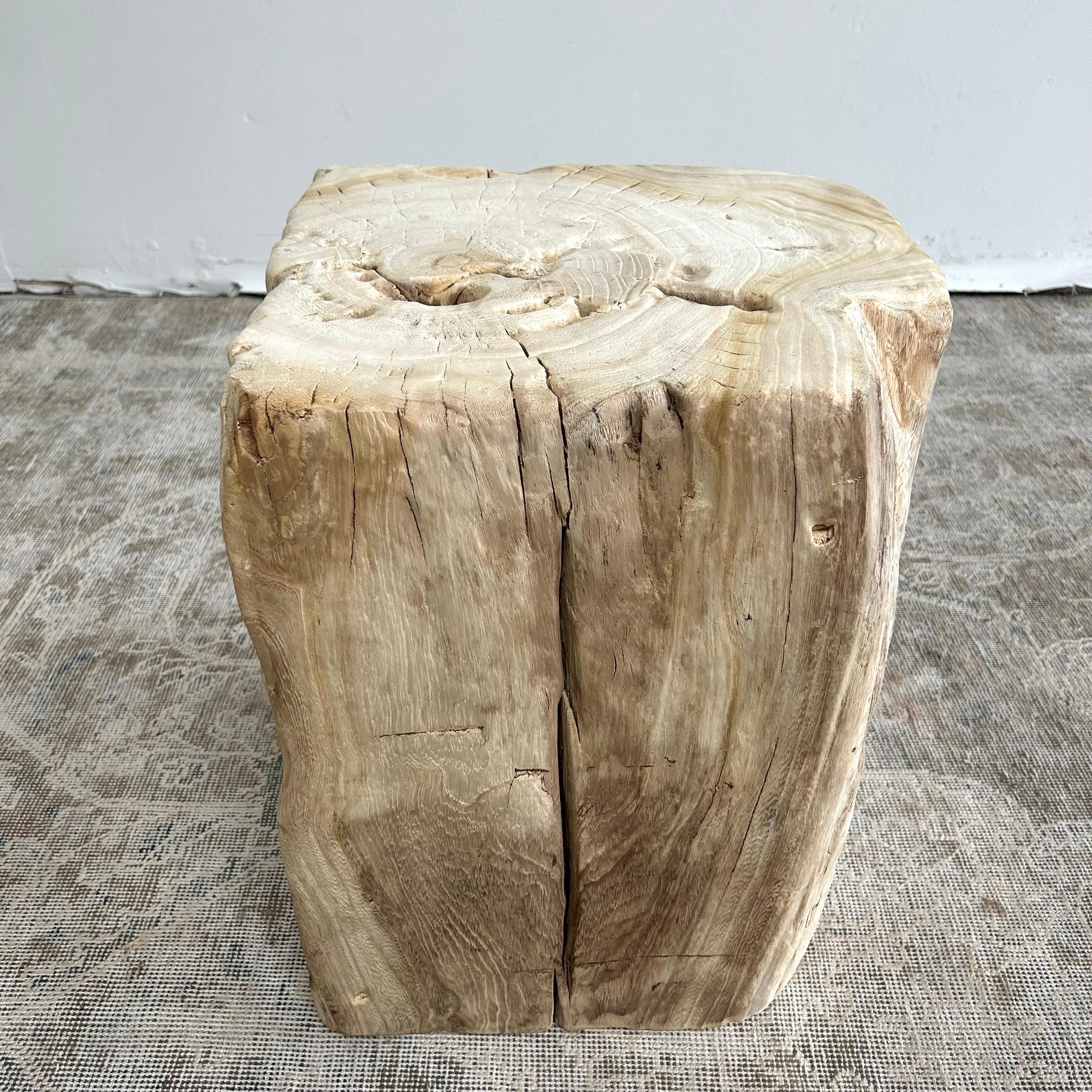 Natural Wood Stump Side Table or Stool For Sale at 1stDibs