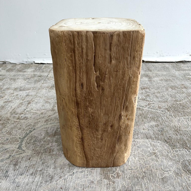 Natural Wood Stump Side Table or Stool For Sale at 1stDibs
