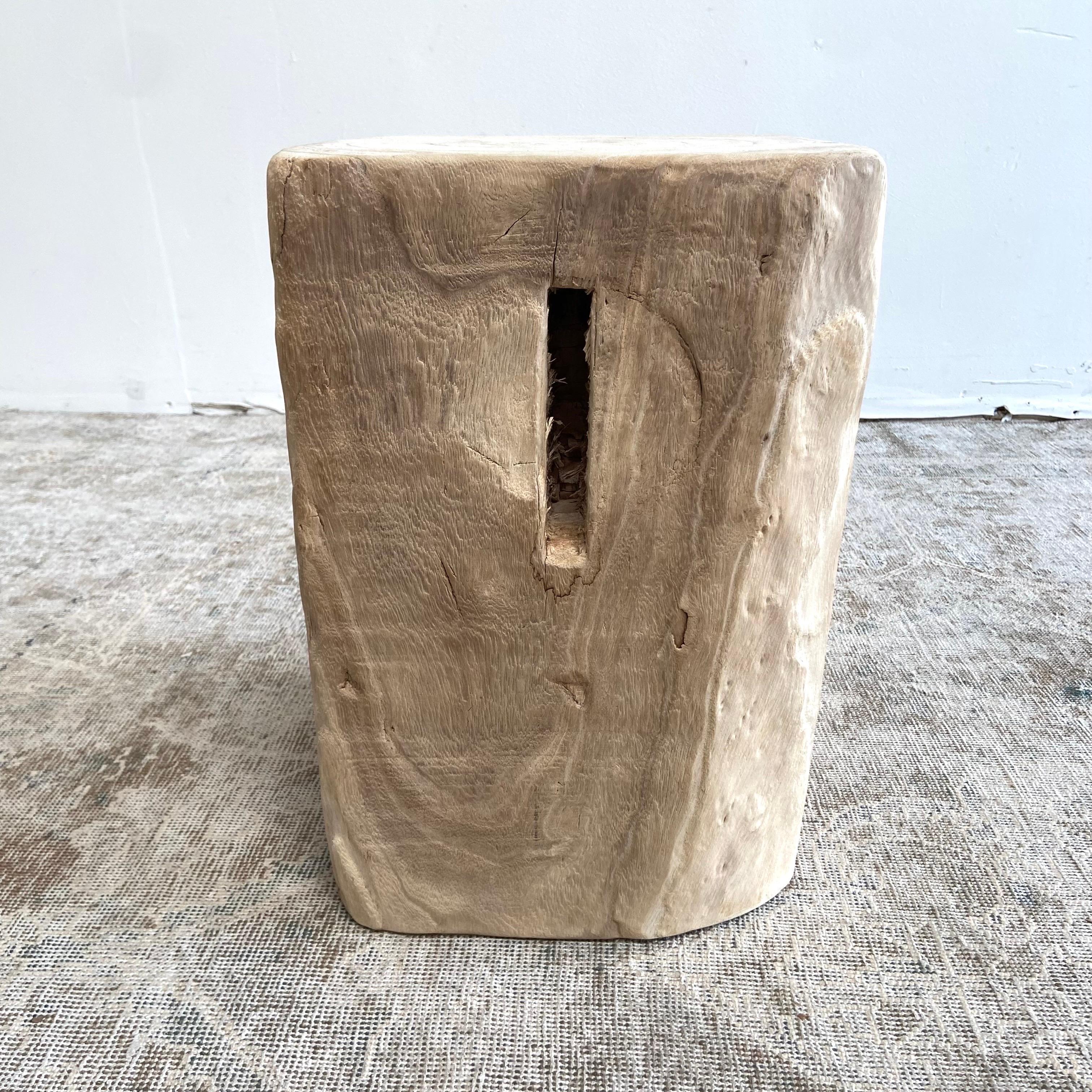 Natural Wood Stump Side Table or Stool For Sale at 1stDibs