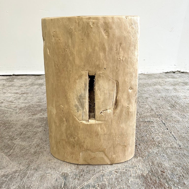 Natural Wood Stump Side Table or Stool For Sale at 1stDibs