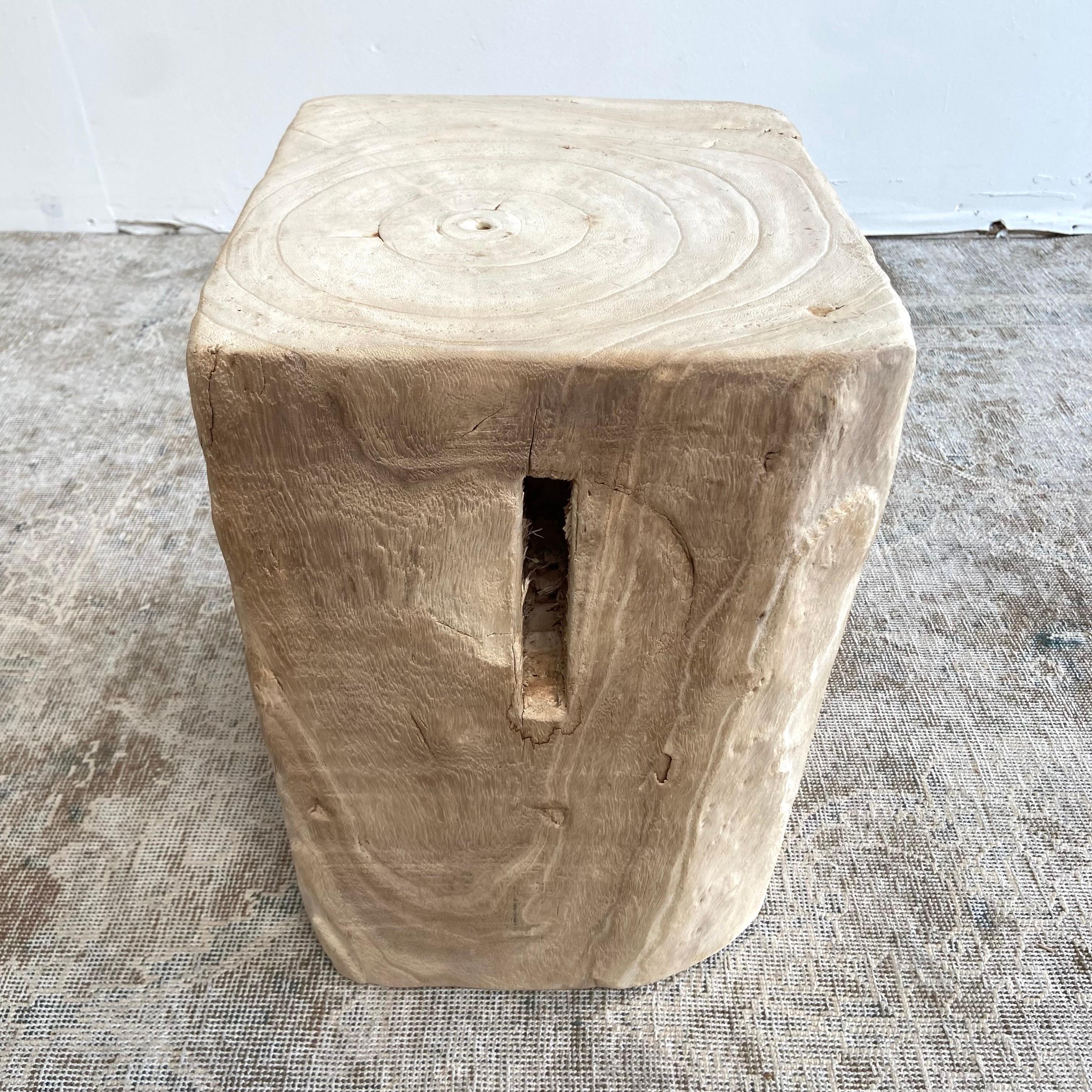 Natural Wood Stump Side Table or Stool For Sale at 1stDibs