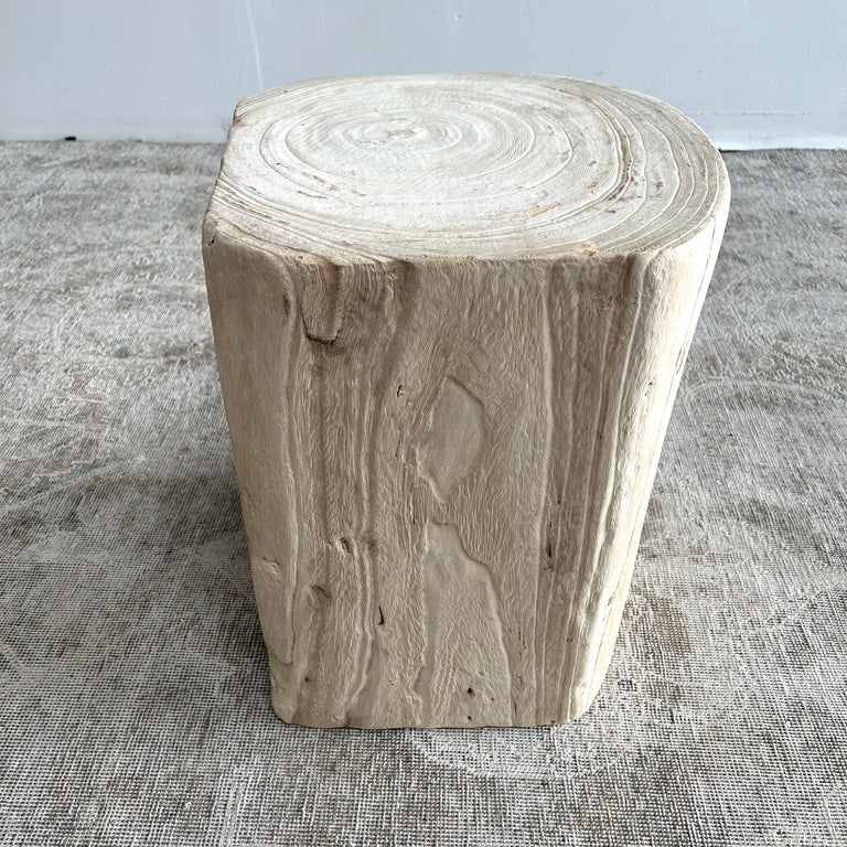 Natural Wood Stump Side Table or Stool For Sale at 1stDibs