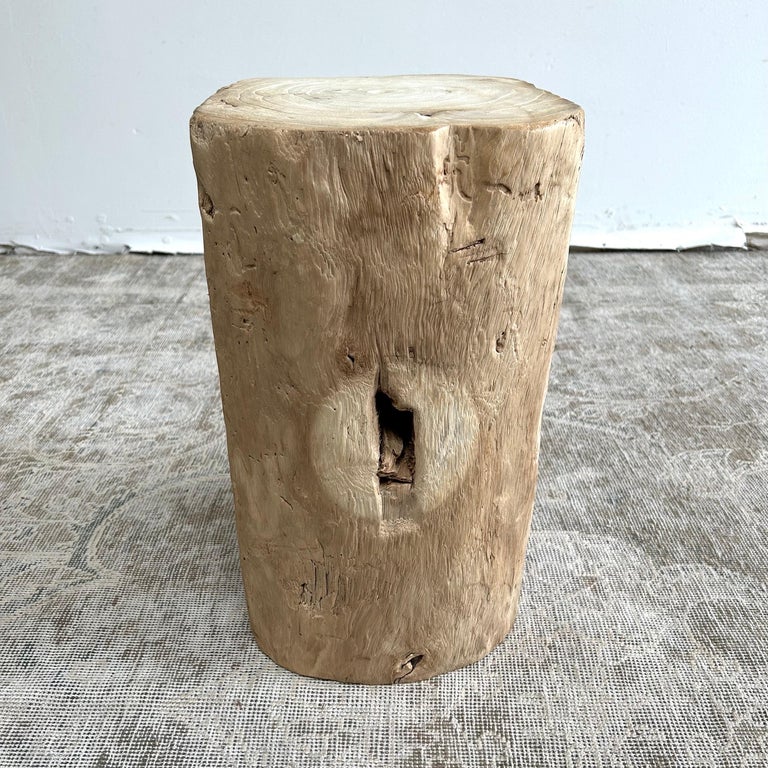 Natural Wood Stump Side Table or Stool For Sale at 1stDibs