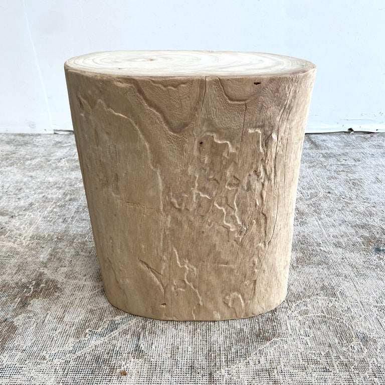 Natural Wood Stump Side Table or Stool For Sale at 1stDibs