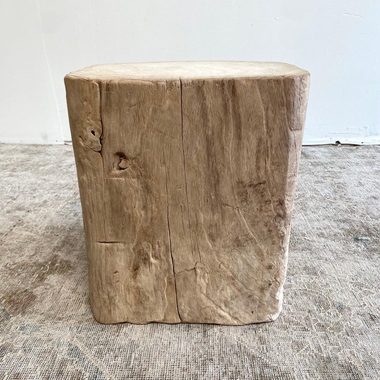Natural Wood Stump Side Table or Stool For Sale at 1stDibs
