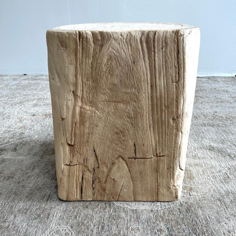 Natural Wood Stump Side Table or Stool For Sale at 1stDibs