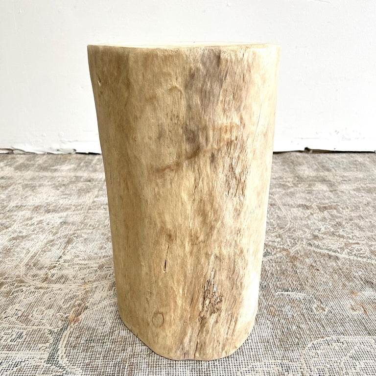 Natural Wood Stump Side Table or Stool For Sale at 1stDibs