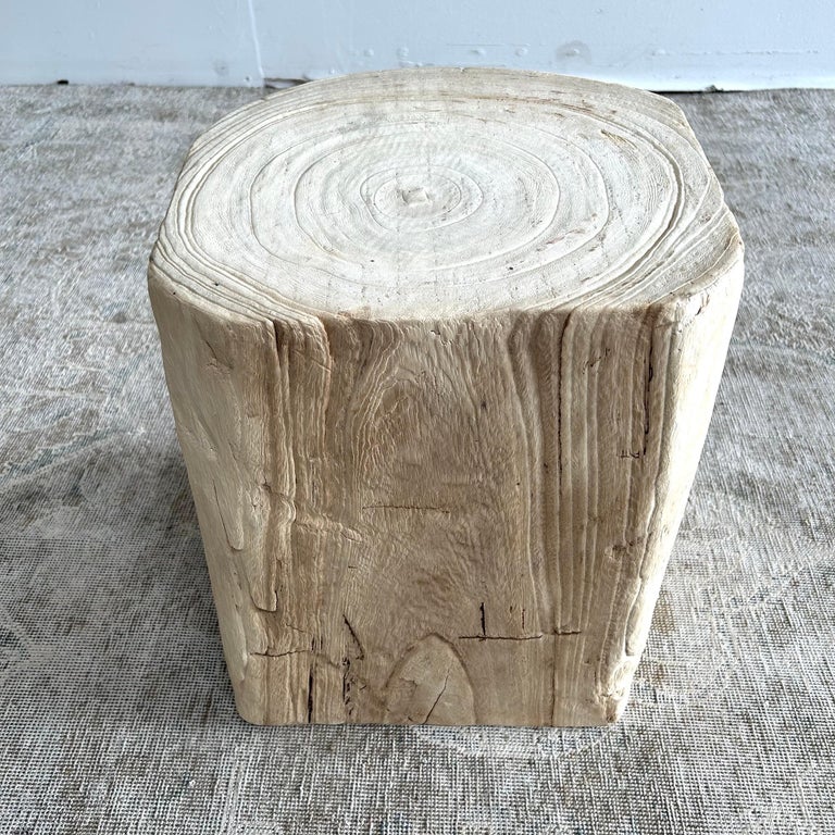 Natural Wood Stump Side Table or Stool For Sale at 1stDibs