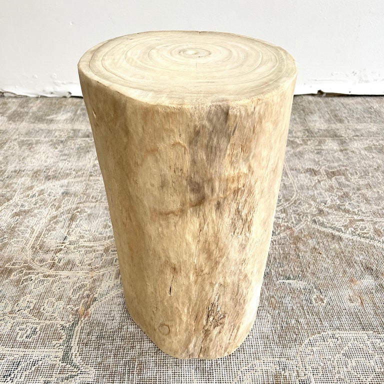 Natural Wood Stump Side Table or Stool For Sale at 1stDibs