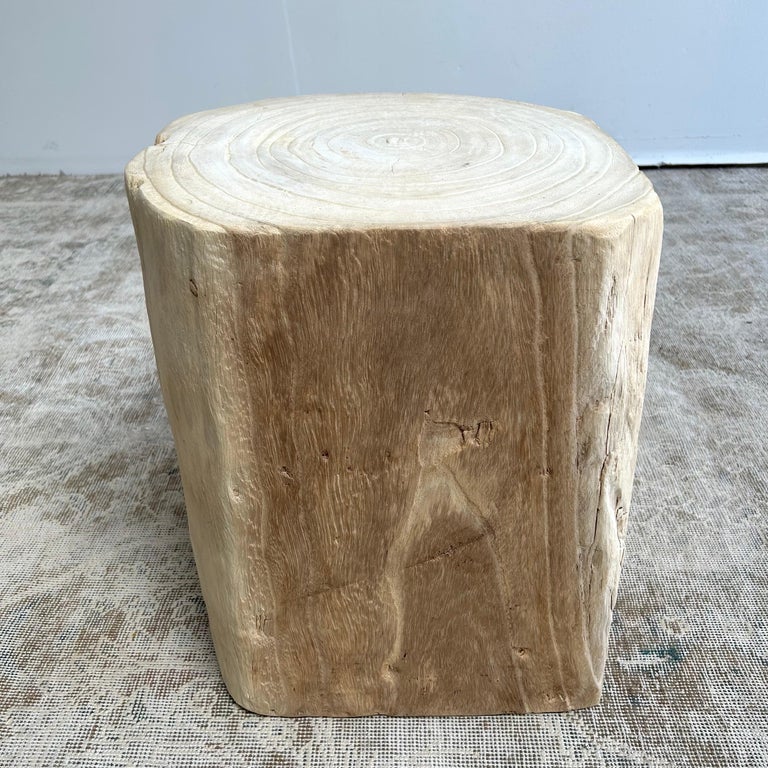 Natural Wood Stump Side Table or Stool For Sale at 1stDibs