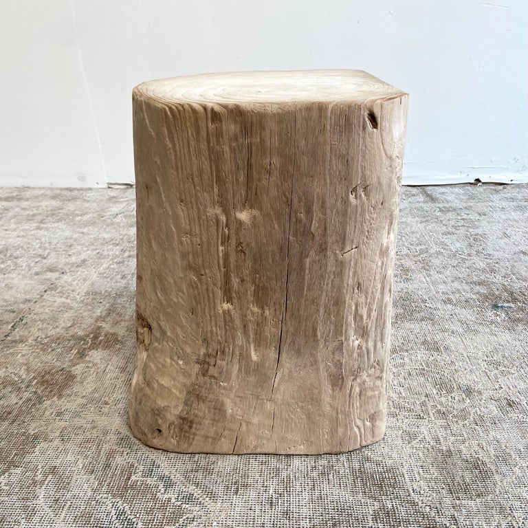 Natural Wood Stump Side Table or Stool For Sale at 1stDibs