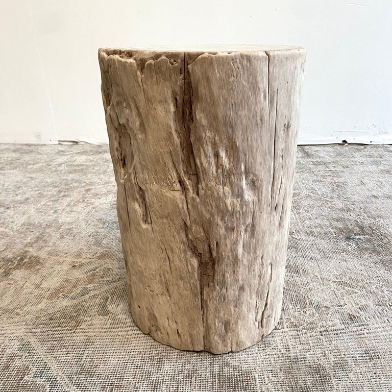 Natural Wood Stump Side Table or Stool For Sale at 1stDibs