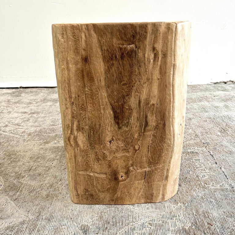Natural Wood Stump Side Table or Stool For Sale at 1stDibs