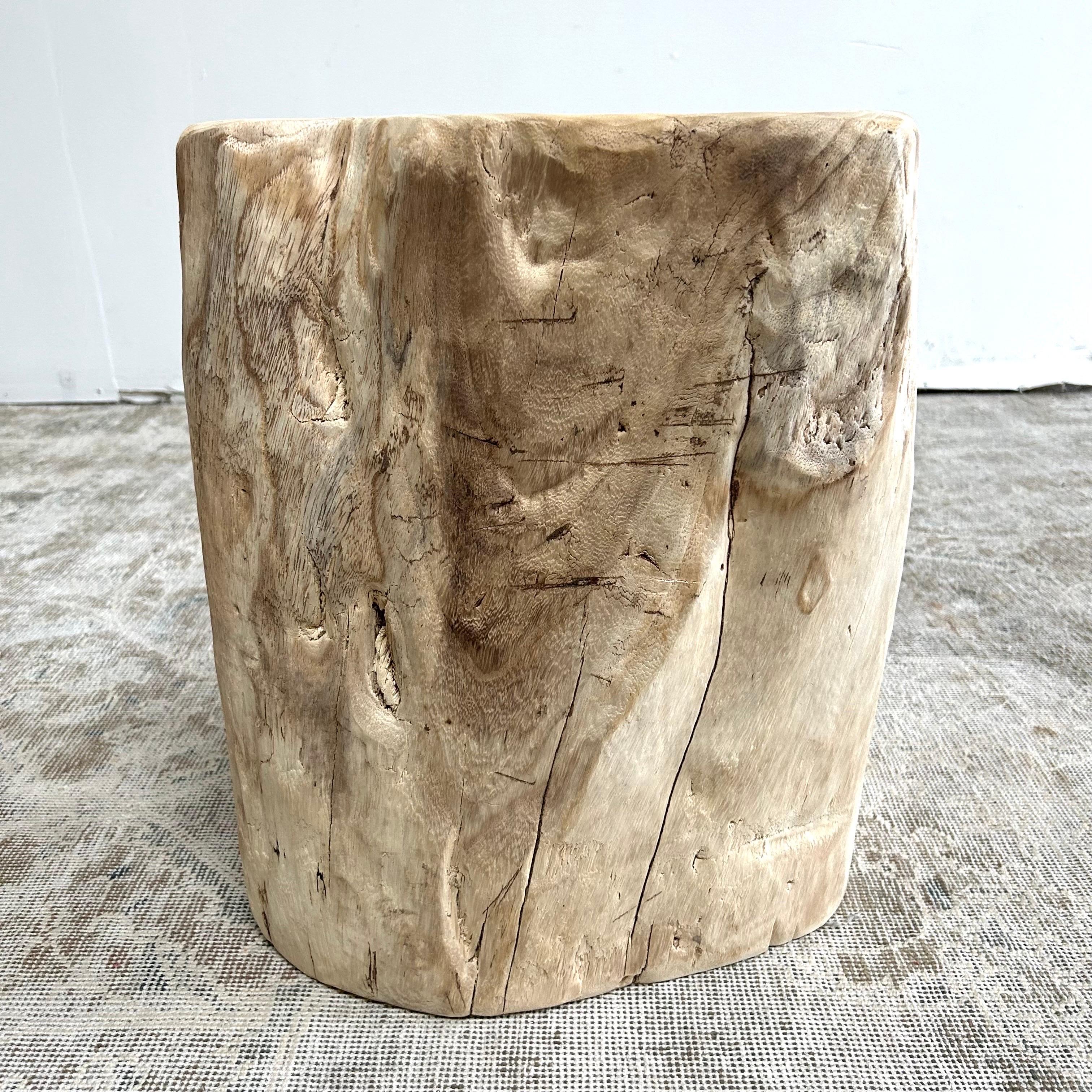 Natural Wood Stump Side Table or Stool For Sale at 1stDibs