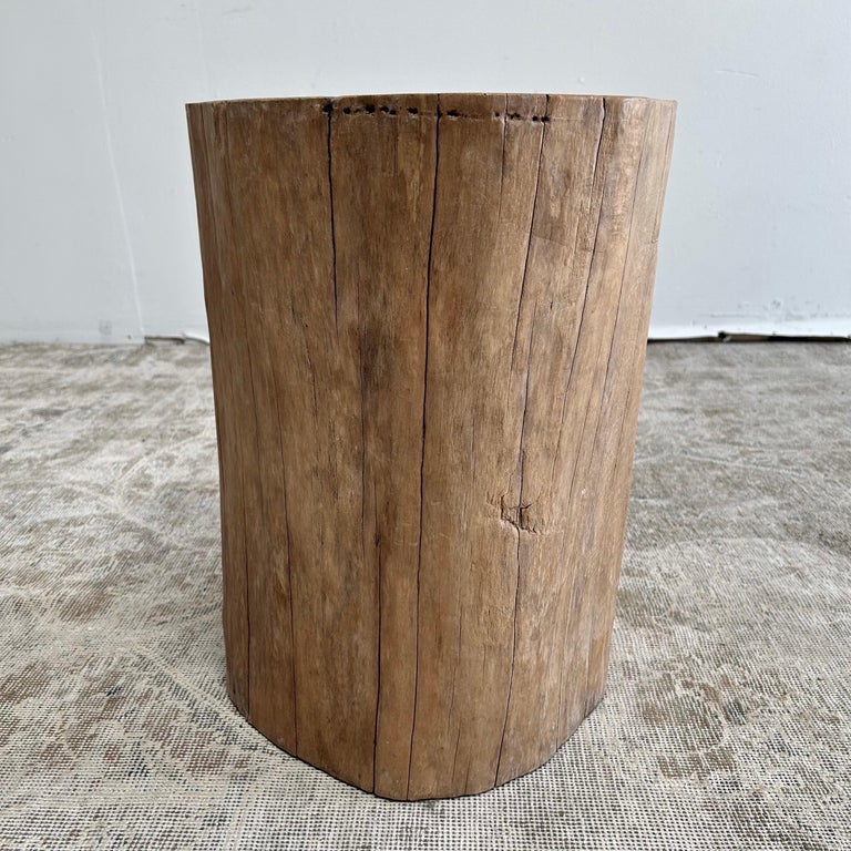 Natural Wood Stump Side Table or Stool For Sale at 1stDibs