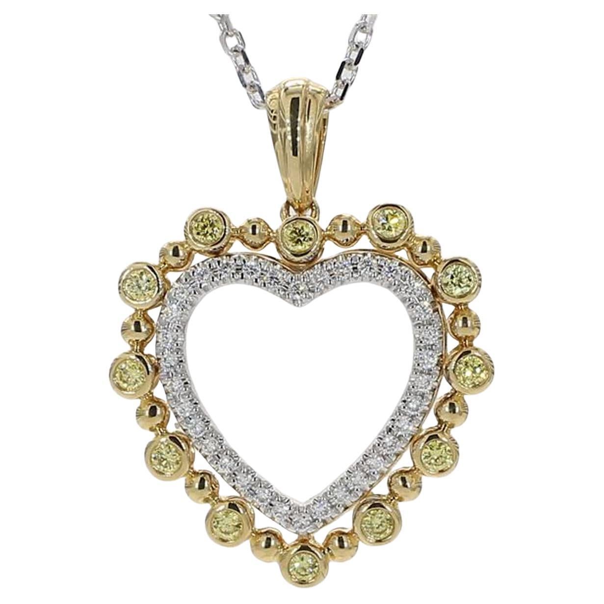 Baguette and Round Diamond Heart Pendant .70 Carat with Gold Chain ...