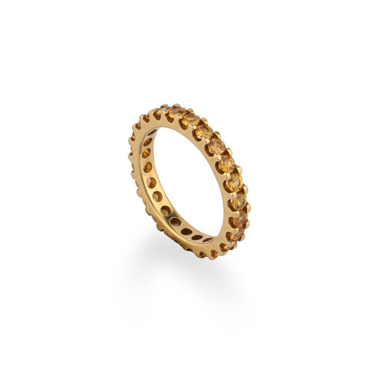 Natural Yellow Sapphire with 1.68 Carats in 18k Gold For Sale at 1stDibs