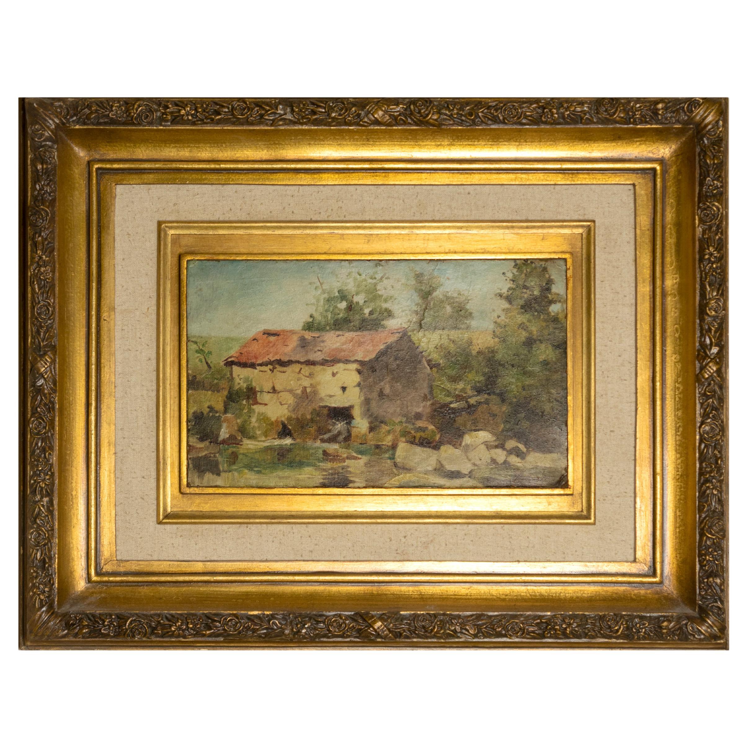 Autumn Fox Hunting Oil Painting, 20th century For Sale at 1stDibs