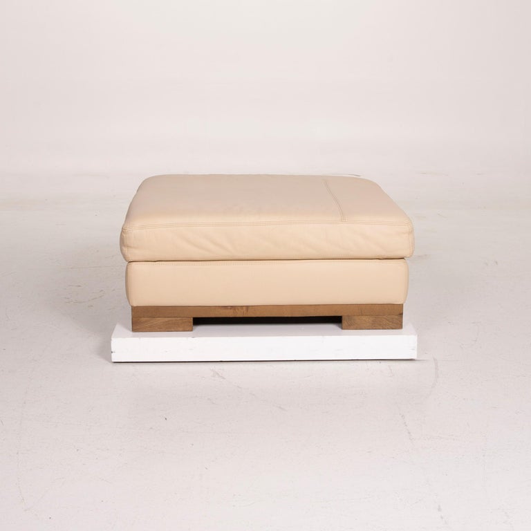 Natuzzi 2085 Leather Stool Beige For Sale at 1stDibs | natuzzi ...