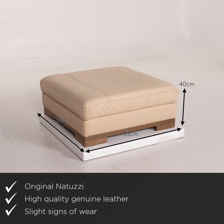 Natuzzi 2085 Leather Stool Beige For Sale at 1stDibs | natuzzi ...