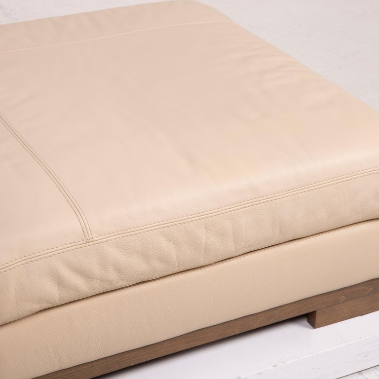 Natuzzi 2085 Leather Stool Beige For Sale at 1stDibs | natuzzi ...