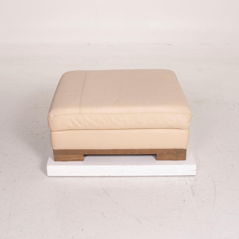 Natuzzi 2085 Leather Stool Beige For Sale at 1stDibs | natuzzi ...
