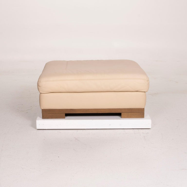 Natuzzi 2085 Leather Stool Beige For Sale at 1stDibs | natuzzi ...