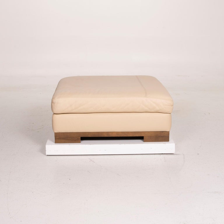 Natuzzi 2085 Leather Stool Beige For Sale at 1stDibs | natuzzi ...